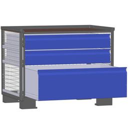 LCB I Gitterbox mit Schubladen (Teilauszug) und Gitterw&auml;nden,...