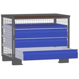 LCB I Gitterbox mit Schubladen (Teilauszug) und Gitterw&auml;nden,...
