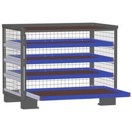 LCB I Gitterbox mit Schubladen (Teilauszug) und Gitterw&auml;nden,...