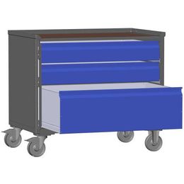 LCB I Gitterbox mit Schubladen (Teilauszug), Blechw&auml;nden und...
