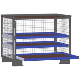 LCB I Gitterbox mit Schubladen (Teilauszug) und Gitterw&auml;nden,...