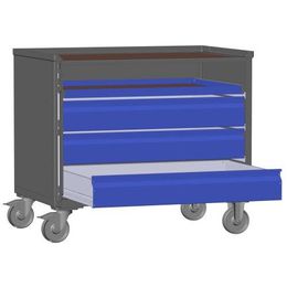 LCB I Gitterbox mit Schubladen (Teilauszug), Blechw&auml;nden und...