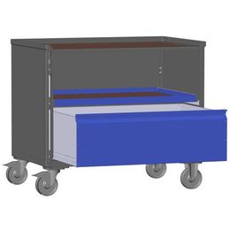 LCB I Gitterbox mit Schubladen (Teilauszug), Blechw&auml;nden und...
