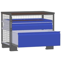 LCB I Gitterbox mit Schubladen (Teilauszug) und Gitterw&auml;nden,...