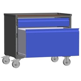 LCB I Gitterbox mit Schubladen (Teilauszug), Blechw&auml;nden und...