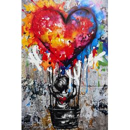 SONSTIGE Keilrahmenbild LOVE BALLOON