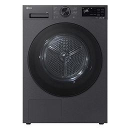 LG Trockner Schwarz (EEK B, 8 kg) mit AI Dry, Dual Inverter W&auml;rmepumpentechnologie & selbstreinigendem Kondensator I RT80X7B RT80X7B