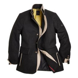 Hartwich Merino-Lodenjacke, 50 - Anthrazit/Beige, aus Wolle