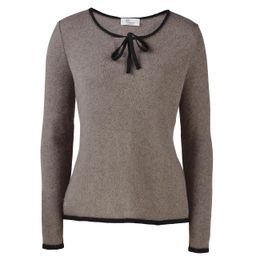 pos&bull;sei&bull;mo Schleifen-Pullover, 42 - Grau/Schwarz
