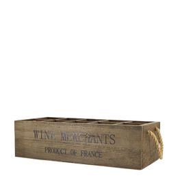 Chic Antique Vintage Holzkasten mit 10 F&auml;chern &ndash; Landhausstil 49 x 21,5 x 14 cm skandinavische Deko Online Shop