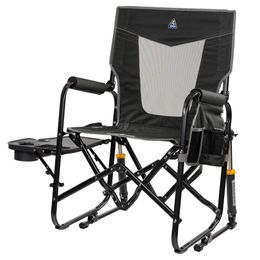 GCI Outdoor Schaukelstuhl Stowaway Rocker mit Tisch anthrazit