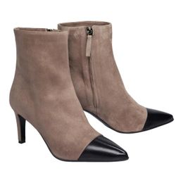 Jubil&eacute; Two-tone-Stiefelette, 39 - Taupe/Schwarz, aus Leder