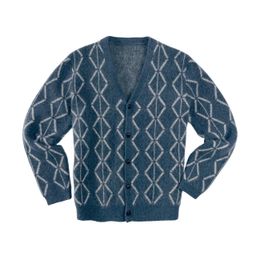 Castart Brushed-Alpaka-Cardigan, 50 - Blau, aus Alpaka