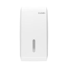 CWS Toilettenpapierspender Clear+, f&uuml;r Einzelblattentnahme, Kunststoff, wei&szlig;