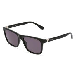 Guess GU00044 | Herren-Sonnenbrille | Fassung: Vollrand, Quadratisch, Kunststoff, Schwarz | Glasfarbe: Grau