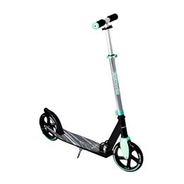 Muuwmi Aluminium Scooter&ndash; Tretroller, 205 mm, ABEC 7, GS-gepr&uuml;ft, h&ouml;henverstellbar, XL-Deck, t&uuml;rkis