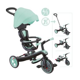 Globber EXPLORER TRIKE 4in1 &ndash; Kinderwagen, Dreirad und Laufrad, 10/8,5 Zoll, TPR-Sitz, h&ouml;henverstellbar, mint