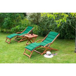 Merxx Copa Cabana Set 5tlg. 2 Schwungliegen, Wendekissen, 1 Hocker