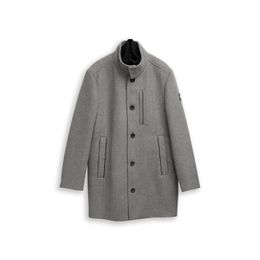 Tom Tailor Herren 2-in-1 Wollmantel mit abnehmbarer Innenjacke, grau, Meliert, Gr. XXL