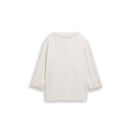 Tom Tailor Damen Sweatshirt mit Stehkragen, beige, Meliert, Gr. XL