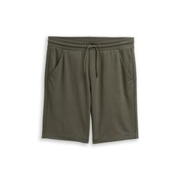 Tom Tailor Herren Basic Sweat-Shorts, gr&uuml;n, Uni, Gr. XL