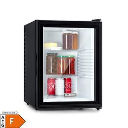 Klarstein Brooklyn 42 Mini-K&uuml;hlschrank Glast&uuml;r LED Ablage Schwarz/Wei&szlig; 42 Liter