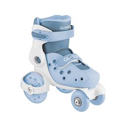 Globber LEARNING SKATES &ndash; Quad-Skates f&uuml;r Kinder, verstellbar Gr.26-29, ABEC 9, blau
