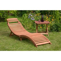 Merxx Gartenliegen Set Ipanema 3tlg. rot/beige