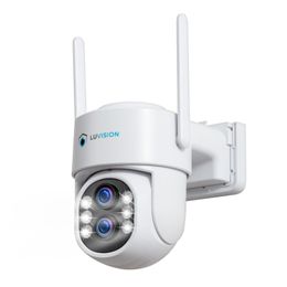LUVISION 3MP+3MP Dual Linse PTZ WLAN &Uuml;berwachungskamera KI Personenerkennung