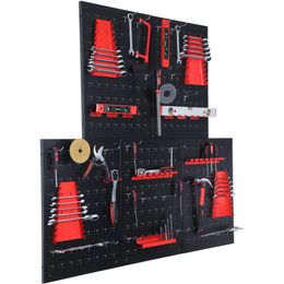 Floordirekt Werkzeugwand Parker Lochwand Set aus Metall mit Zubeh&ouml;r