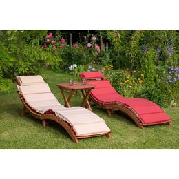 Merxx Set Ipanema 5tlg. 2 Liegen, Wendekissen, 1 Hocker