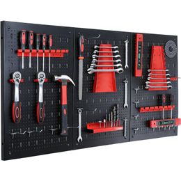 Floordirekt Werkzeugwand Parker Lochwand Set aus Metall mit Zubeh&ouml;r