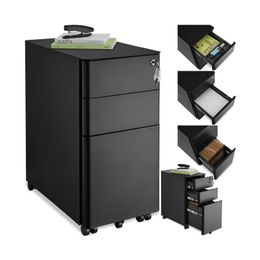 TecTake&reg; Aktenrollschrank, aus pulverbeschichtetem Stahl, herausnehmbarer Einsatz f&uuml;r Schreibutensilien, 30 x 50 x 59,5 cm