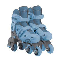 Globber LEARNING SKATES 2in1 &ndash; Inline- und Quad-Skates Kinder, verstellbar Gr.30-33, ABEC 9, Rollengr&ouml;&szlig;e 54x24 mm, blau