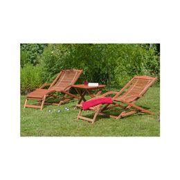 Merxx Copa Cabana Set 3tlg. 2 Schwungliegen, Hocker