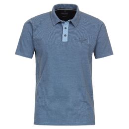 Poloshirt Casamoda "Casamoda Polo-Shirt gestreift", Herren, Gr. L, blau (mittelblau), 100% Baumwolle, Shirts