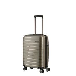Trolley Travelite "AIR BASE Reisekoffer Hartschale", Gr. B/H/T: 39cm x 55cm x 20cm 37 l, champagne, Polypropylen, Koffer, kratzresistenter Oberfl&auml;che und cleverer Innenaufteilung