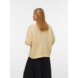 V&eacute;ro Moda Strickjacke VERO MODA "VMMAYBE LS OPEN CARDIGAN GA REP", Damen, Gr. M, flan, Strick, Obermaterial: 100% Polyester, unifarben, loose fit h&uuml;ftbedeckend, ohne Ausschnitt, Rippb&uuml;ndchen, Strickjacken Strickjacke