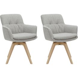 Esszimmerstuhl OTTO HOME "Sigune", grau, B:61cm H:89cm T:67cm, Webstoff 100% Polyester, St&uuml;hle, Esszimmerstuhl, pflegeleichter Webstoff Bezug, massives Echtholzgestell