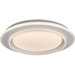 JUST LIGHT LED Deckenleuchte "LAGO", wei&szlig;, 1, &Oslash; 40cm H: 6cm, 1 Stk., Leuchten, CCT-Farbtemperatursteuerung, Infrarot-FB, Stufenlos dimmbar, Memory, LED Deckenleuchte