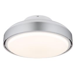 Globo LIGHTING Deckenleuchte "CARNEY", wei&szlig; matt, &Oslash; 45cm H: 20cm, 1 Stk., Leuchten, Ventilator opal k&uuml;hlen-heizen silber CCT 2700-6500K Wohnraumventilator, Deckenleuchte