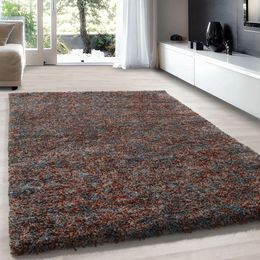 Hochflor-Teppich Ayyildiz Teppiche "Enjoy Shaggy", orange (terra), B:240cm H:50mm L:340cm, Kunstfaser, Teppiche, auch als L&auml;ufer, Shaggy, Langflor, meliert, Wohnzimmer