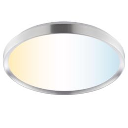 Brilliant LED Deckenleuchte "Fancia", eisenfarben, wei&szlig;, 1, &Oslash; 39cm H: 6cm, 1 Stk., Leuchten, 3000-6500K, dimmbar, CCT, hohe Energieeffizienz, LED Deckenleuchte