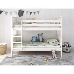 Etagenbett OTTO HOME "Erik", wei&szlig;, B:107cm H:166,6cm L:211,4cm, Etagenbetten, Etagenbett, inklusive Lattenroste, in zwei Einzelbetten teilbar, teilmassiv, FSC