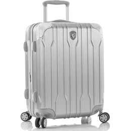 Hartschalen-Trolley Heys "Xtrak, in verschiedenen Farben und Gr&ouml;&szlig;en", Gr. B/H/T: 39cm x 53cm x 23cm 42 l, silber, Polycarbonat-Verbundwerkstoff, festlich, Koffer, Heys Handgep&auml;ck-Koffer TSA Schloss Volumenerweiterung
