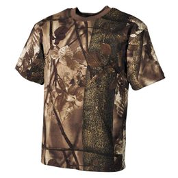MFH US T-Shirt halbarm hunter braun, Gr&ouml;&szlig;e XL