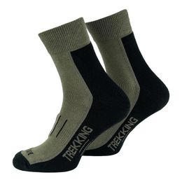 Coolmax Trekking Socken oliv, Gr&ouml;&szlig;e 35-38