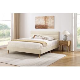 Polsterbett Home Affaire "Philippiere inkl. Lattenrost", beige, B:185cm H:100cm L:213cm, Betten, Polsterbett, erh&auml;ltlich in den Breiten 140cm & 180cm