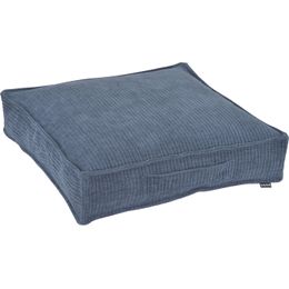 HOCK Sitzauflage H.O.C.K. "Jonny", jeansblau, B:50cm H:10cm T:50cm, Obermaterial: 100% Polyester, Polsterauflagen, Cordkissen inkl. F&uuml;llung, 50x50x10cm, Matratzenkissen, strukturiert