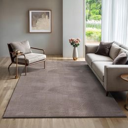 Teppich the carpet "Rio", beige, B:80cm H:8mm L:300cm, Polyester, Teppiche, Teppich, weicher Wohnzimmer Teppich rutschfest 3D-Optik